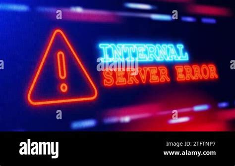 Internal Server Error Warning Alert Screen Loop Blinking Glitch Error