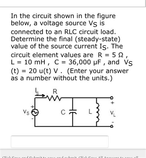 solved in the circuit shown in the figure below a voltage source vs