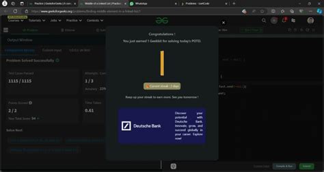 Geekstreak2024 Pod Deutschebank Problemoftheday Geeksforgeeks