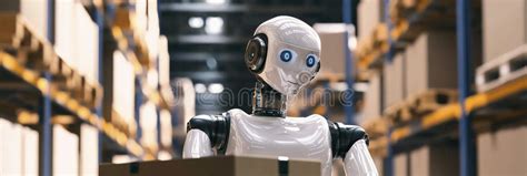 Warehouse Robot Carrying Package Stock Illustrations 394 Warehouse Robot Carrying Package