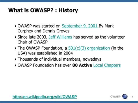 PPT OWASP An Introduction Chapter Kickoff Meeting PowerPoint Presentation ID