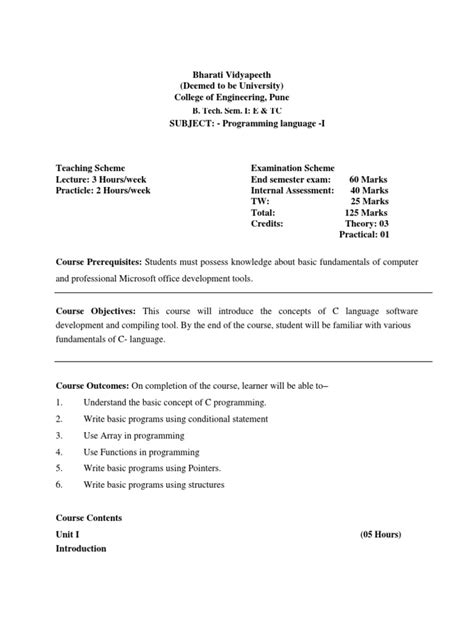 Programming Language I Pdf Pdf C Programming Language Pointer Computer Programming