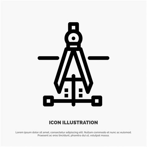 Engineer Compass Vector Hd Png Images Compass Drawing Education Engineering Vector Line Icon