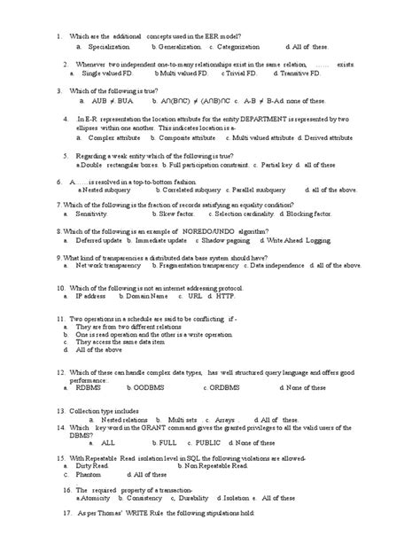 Dbms Qp Pdf Sql Databases