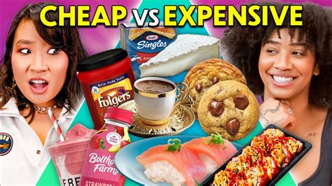 Cheap Vs Expensive Food Challenge Youtube
