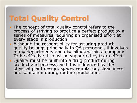Basic Concepts Of QA And QC PPTX Pharmaceutical Industry Industries