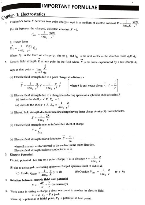 SOLUTION Class Physics Important Formulas Studypool SOLUTION Class Physics Important Formulas Studypool