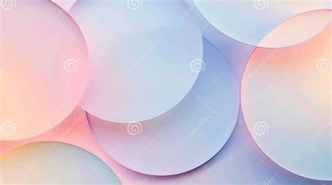 Pastel Gradient Circles Overlapping Circles In Soft Pastel Gradients Stock Illustration
