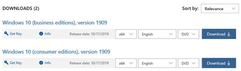 Windows The November Update For Windows 10 Aka 1909 Is Now Available In Msdn