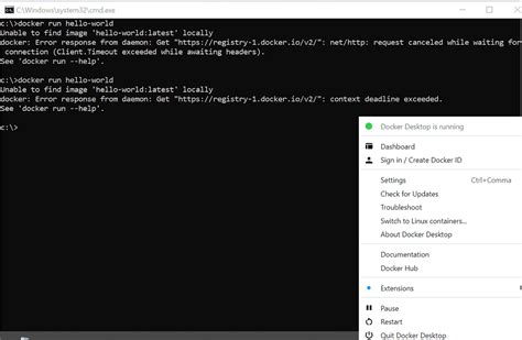 Error Response From Daemon Get Https Registry 1 Docker Io V2 Docker Desktop Docker