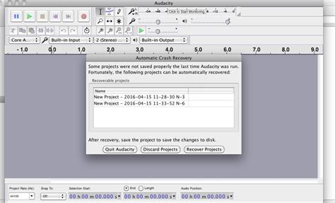 Automatic Crash Recovery Issue Macos Audacity Forum