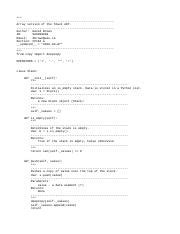 Stack Array Py Array Version Of The Stack ADT Author David Brown