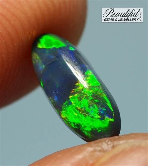 Multi Fire Natural Australian Black Opal Beautiful Gems And Jewellery