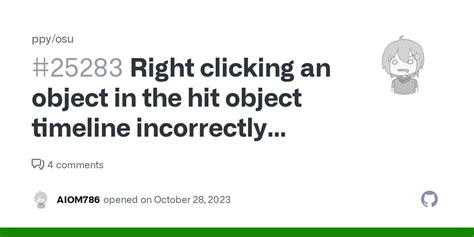 Right Clicking An Object In The Hit Object Timeline Incorrectly Selects Playfield Objects