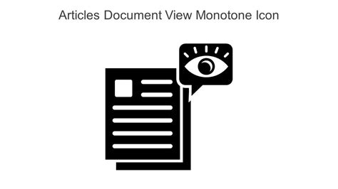 Articles Document View Monotone Icon In Powerpoint Pptx Png And Editable Eps Format PPT Template