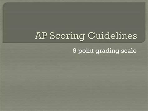 PPT AP Scoring Guidelines PowerPoint Presentation Free Download ID