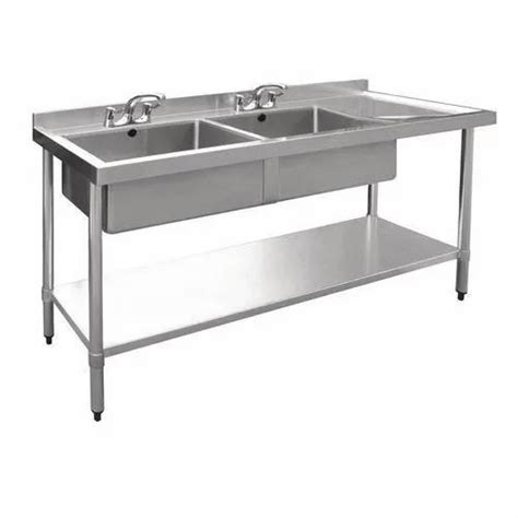 Polished Two Bowl Stainless Steel Sink Sink Shape Rectangle Number Of Sinks 2 At ₹ 18000 In