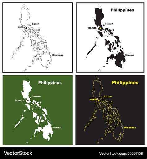 Philippines Map Design Royalty Free Vector Image