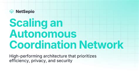 Scaling An Autonomous Coordination Network Netsepio