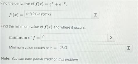 Solved Find The Derivative Of F X Ex E X F X Find The