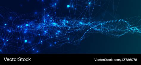 Abstract Plexus Background Glowing Particles Vector Image