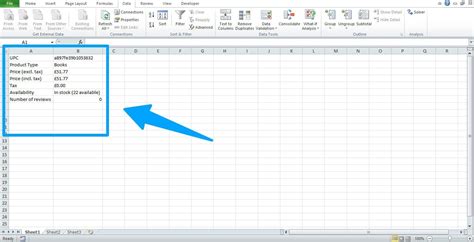 how to extract data from website to excel with web query