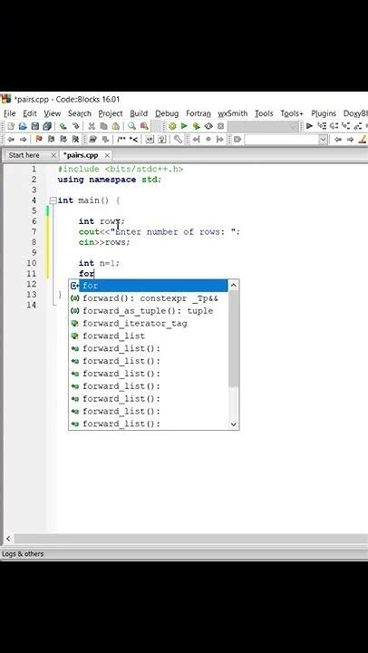 Floyds Triangle Code In C Shorts Programming Shortvideo Flyodtriangle Triangle Youtube