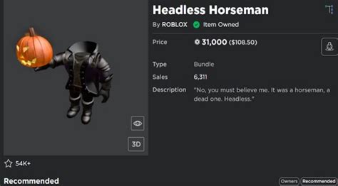¿cuánto Cuesta La Cabeza Headless En Roblox Precio Y Guía 2025