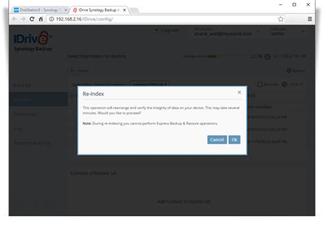 Restore Data Via Synology Express™