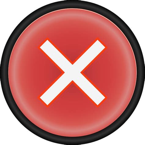 Premium Vector Red Button With Cross Isolated