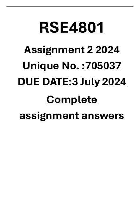Rse4801 Assignment 2 2024 Answers Due 3 July 2024 Rse4801 Stuvia Sa