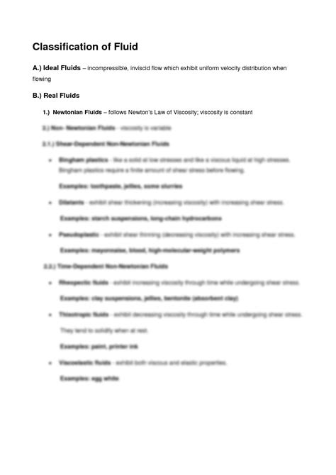 Solution 6 Fluid Classification Studypool