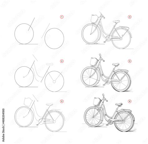 Page Shows How To Learn To Draw Sketch Of Woman Bike Creation Step By Step Pencil Drawing