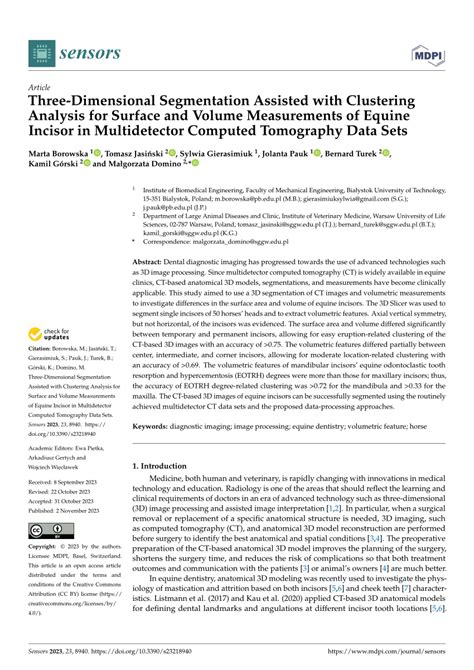 Pdf Three Dimensional Segmentation Assisted With Clustering Analysis