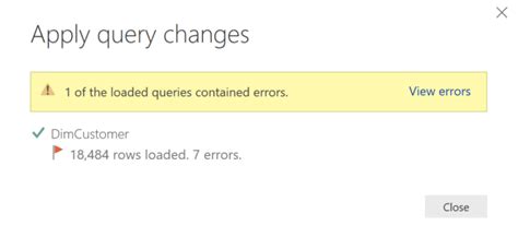 Exception Reporting In Power Bi Catch The Error Rows In Power Query