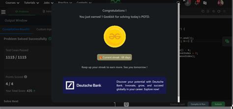 Souvik Dutta On Linkedin Potd Geekstreak2024 Deutschebank