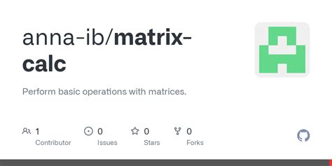 Github Anna Ib Matrix Calc Perform Basic Operations With Matrices