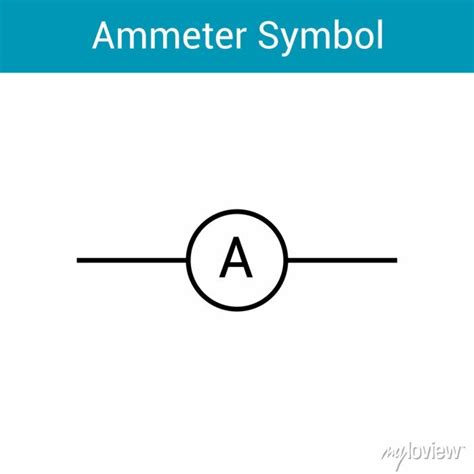 Electronic Symbol Of Ammeter Vector Illustration • Wall Stickers Web