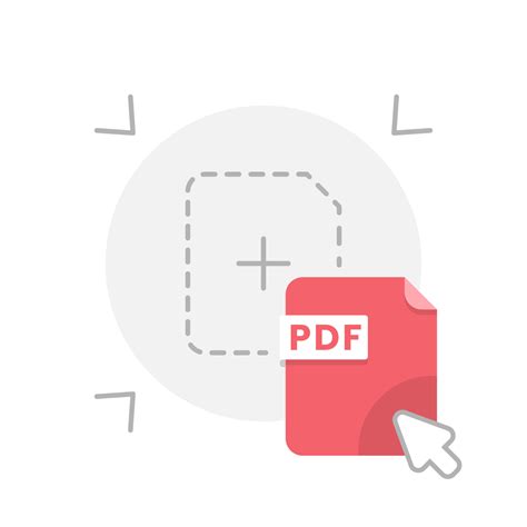 Drag And Drop Add File With Pdf Format Extension Concept Illustration