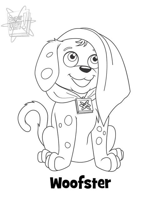 Woofster Super Why Coloring Pages