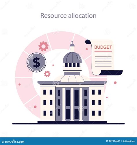 Resource Allocation Linear Icons Set Distribution Allocation Utilization Apportionment
