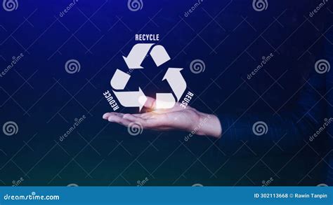 Reduce Reuse Recycle Symbol With Using Touching Virtual Touchscreen Interface Background