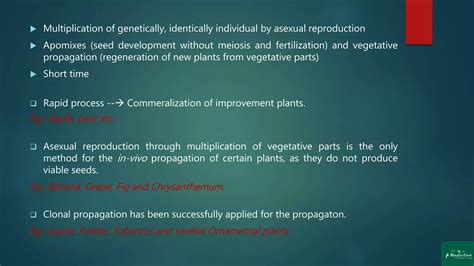 Clonal Propagation Introduction Techniques Factors Applications And Disadvantages Pptx