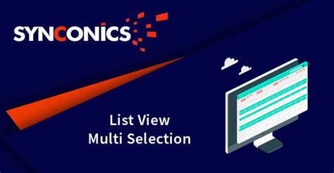 Listview Multi Selectunselect Synconics Technologies