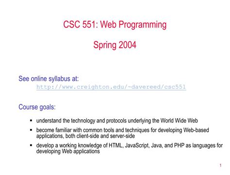 ppt csc 551 web programming spring 2004 powerpoint presentation free download id 1726785