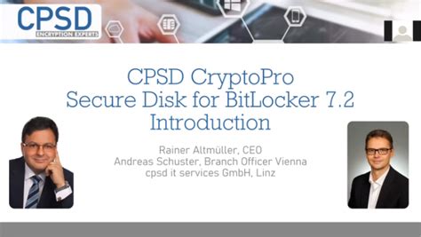 Webinar Aufzeichnung Secure Disk For Bitlocker 72 Cpsd