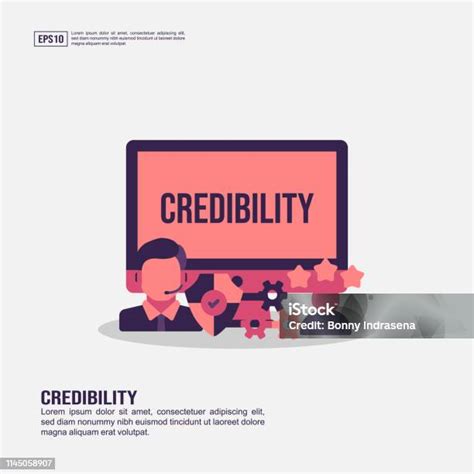 프레젠테이션 홍보 소셜 미디어 마케팅 등을 위한 신뢰도 개념 플랫 아이콘으로 미니멀리스트 신뢰도 인포 그래픽 개념에 대한 스톡 벡터 아트 및 기타 이미지 Istock