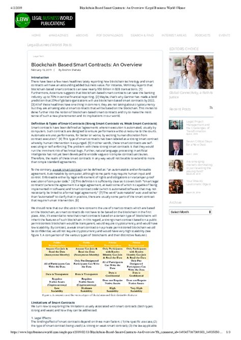 Pdf An Overview Of Blockchain Based Smart Contract Pdf Smart