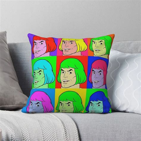 He Man Pop Art Square Pillowcase Polyester Linen Velvet Creative Zip