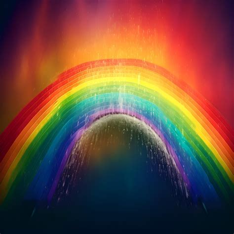 Premium Ai Image Rainbow On Dark Background Abstract Rainbow
